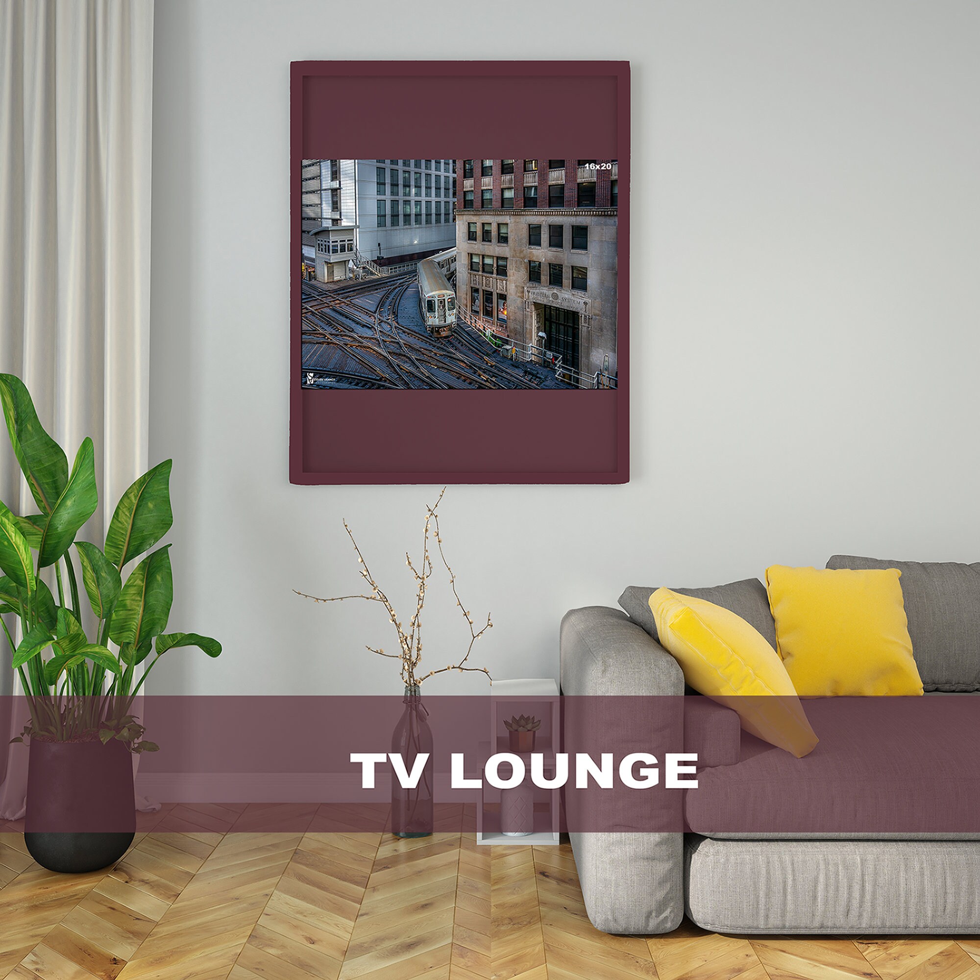 Chicago 'L' Train Canvas Print, Urban Architecture Photography - Etsy