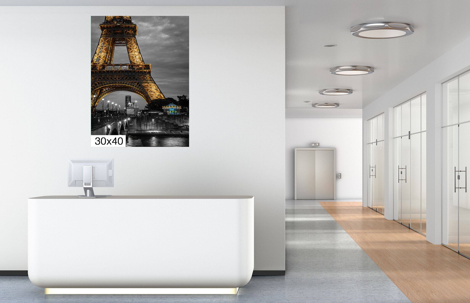 Golden Eiffel Tower Color Splash Paris Canvas Print Paris - Etsy UK