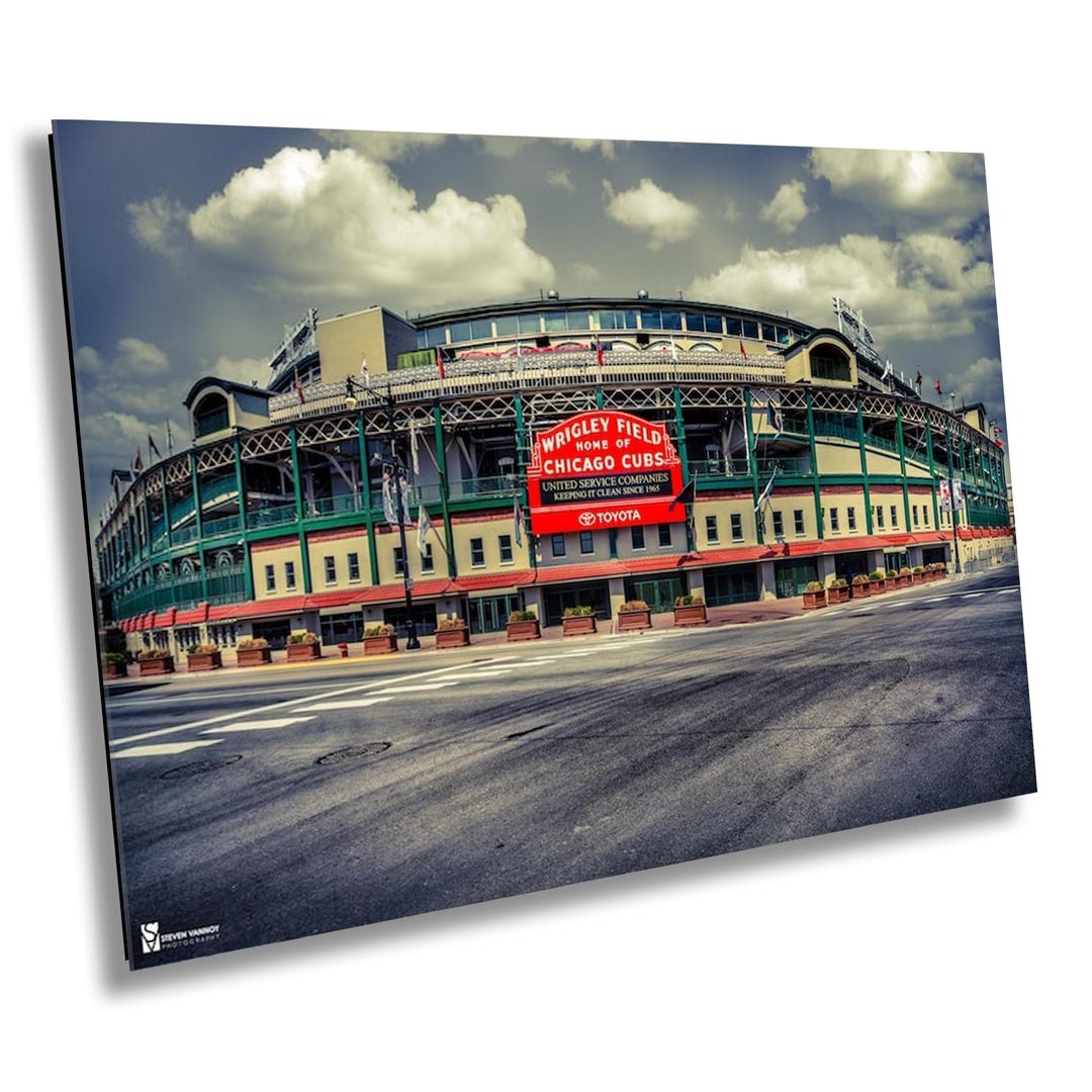 Wrigley Field Chicago, Cubs Baseball Poster Print, Cubs Baseball ...