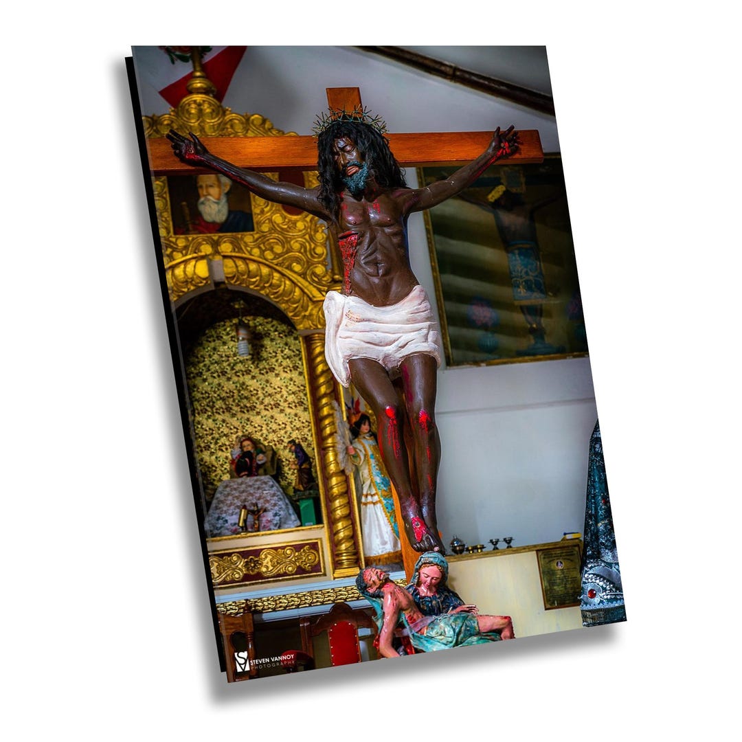 Peru Photography, Black Jesus in the Virgin Del Carmen Spanish Church ...