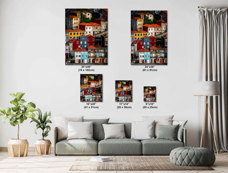 Colorful Porto Houses Photo, Portugal Travel Wall Art - Etsy