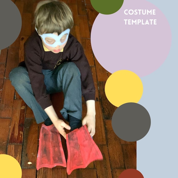 Flippers Printable Activity Sheet A4 PDF Paper Costume | Etsy