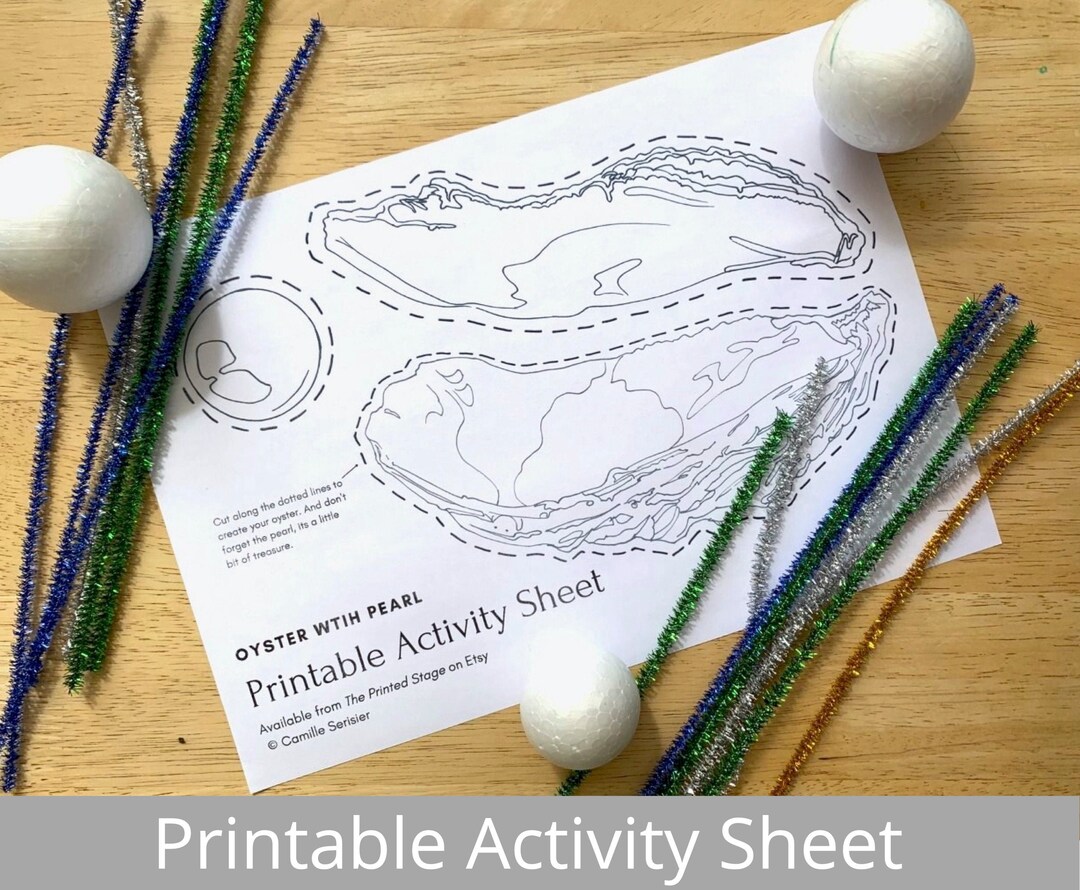 Oyster & Pearl Printable Activity Sheet A4 PDF Adult Colouring Pages ...