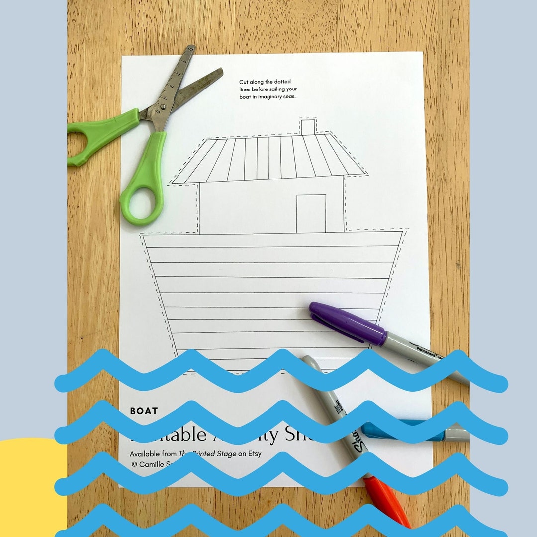 Boat Printable Activity Sheet (A4 PDF) - Kids Craft - Paper Decorations ...