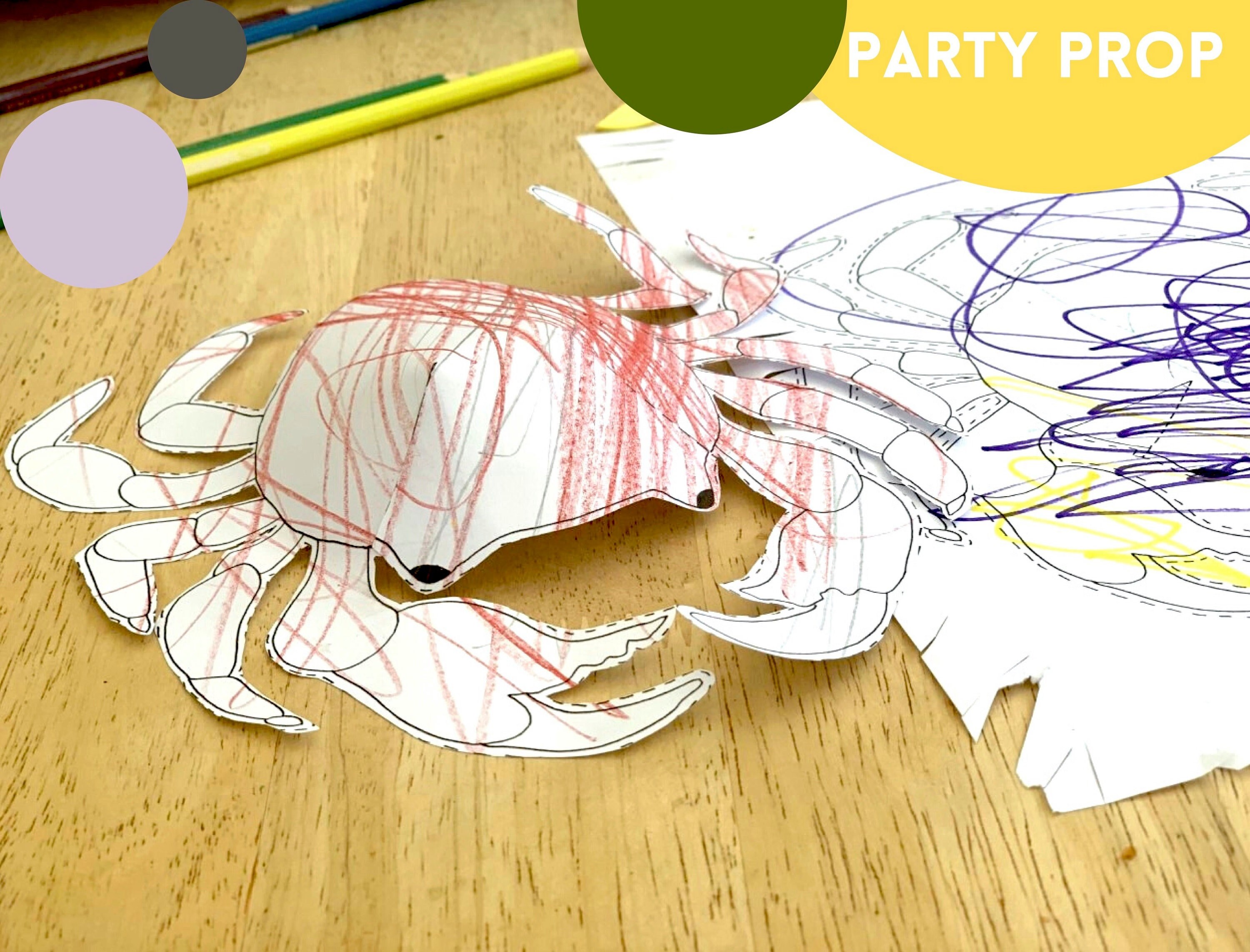 Crab Printable Activity Sheet (A4 PDF) - Kids Craft - Foldable Paper ...