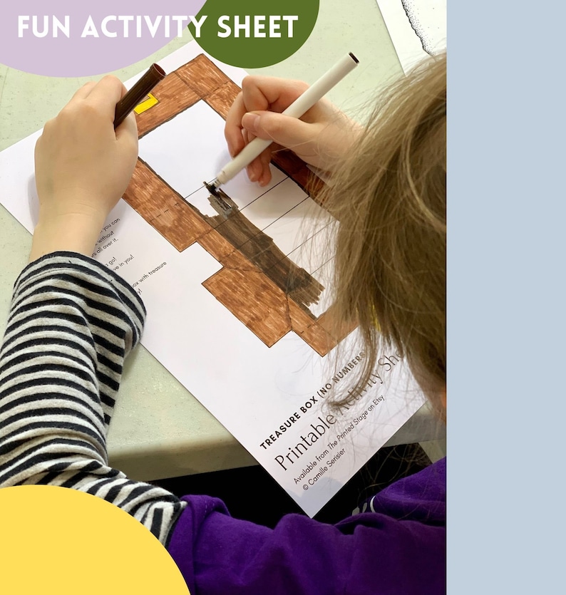 Treasure Box Activity Printable Sheet (A4 PDF) - Party Favours Bag ...