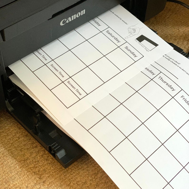 A4 Printable Kids Schedule and Organisation Template Pack - Family ...