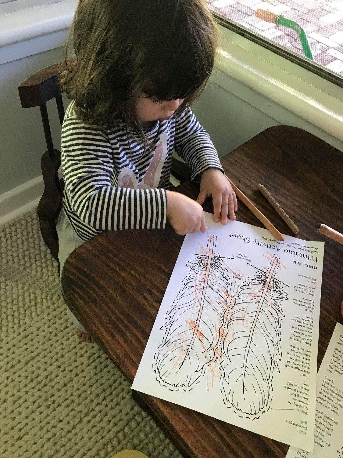 Feather Quill Pen Printable Activity Sheet (A4 PDF) - Template - Adult ...