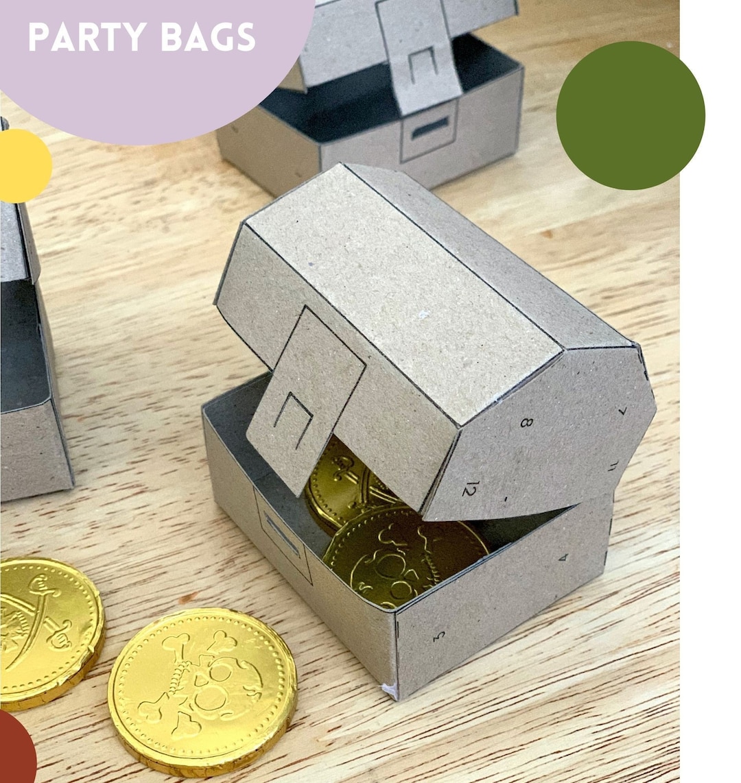 Treasure Box Activity Printable Sheet (A4 PDF) - Party Favours Bag ...