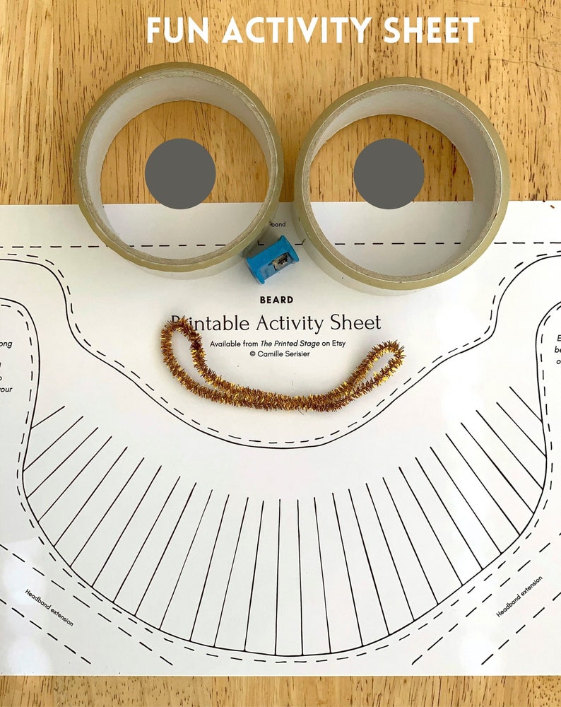 Printable Paper Beard Mask – Funny Costume Prop (PDF) - Etsy UK