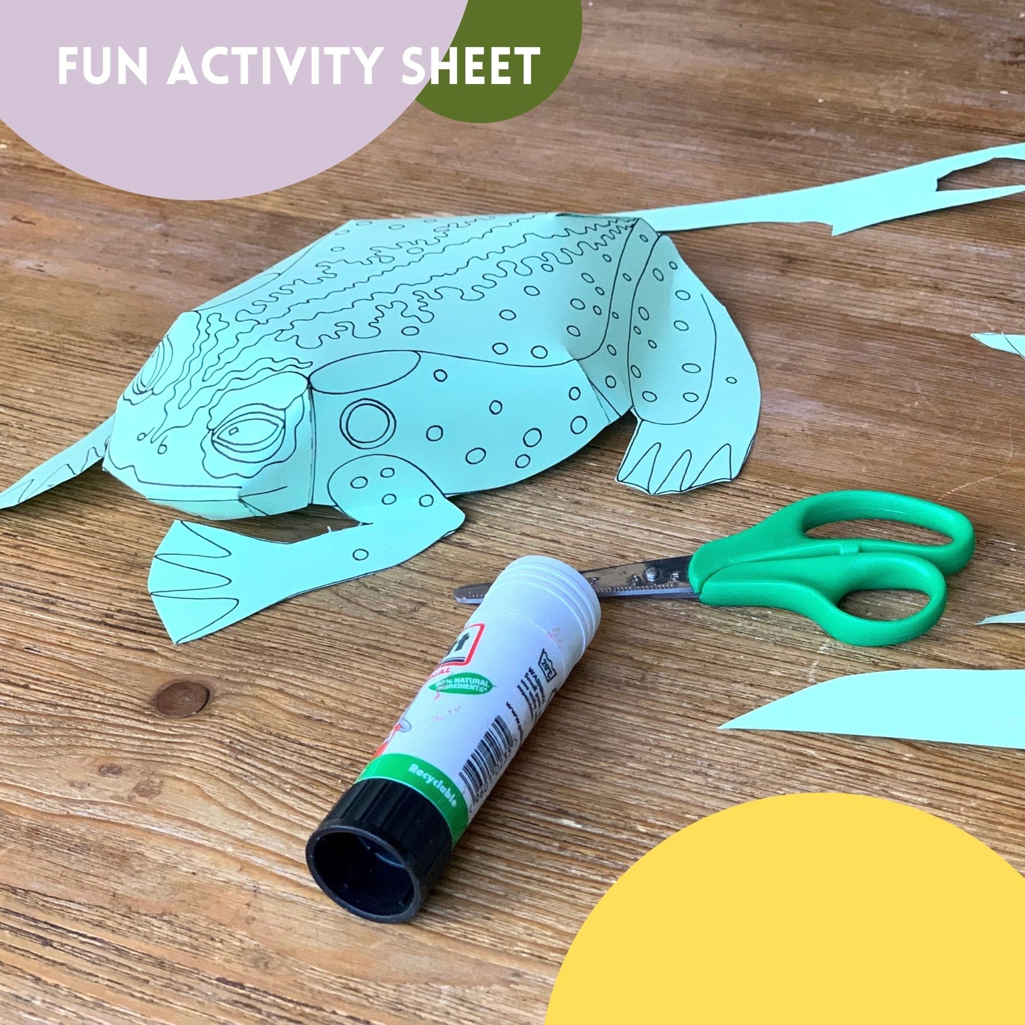 Toad Printable Activity Sheet A4 PDF Foldable Paper Craft Decorations ...