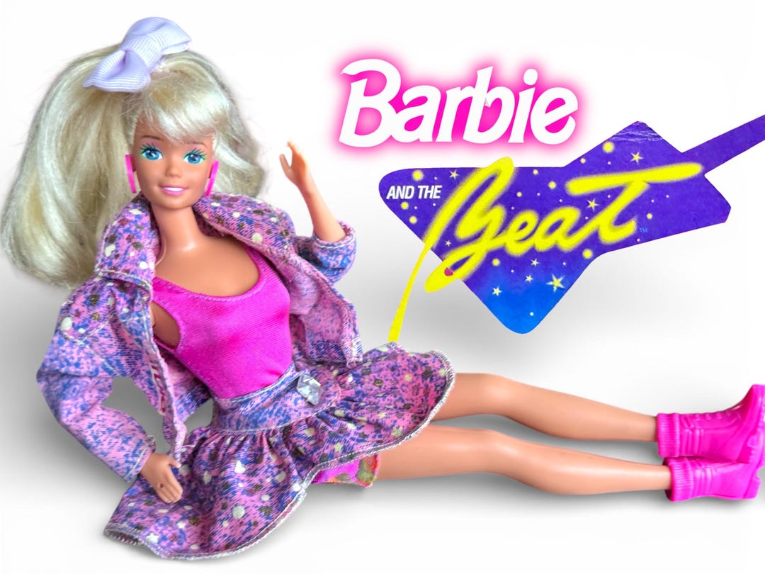 Vintage 1989 Barbie and the Beat Doll | Original Outfit Pieces | Glow ...