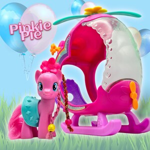 G3 Pinkie Pie's Rainbow Helicopter My Little Pony Play Set Hasbro Pre ...