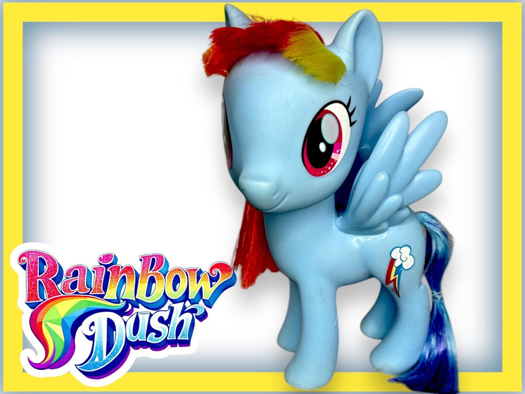 6" Rainbow Dash My Little Pony Blue Pegasus With Rainbow Hair. 2016 ...