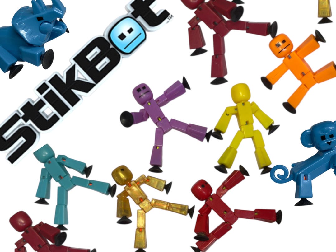 Stikbot Poseable Action Figures 2015 Vintage Translucent & Solid Colors ...
