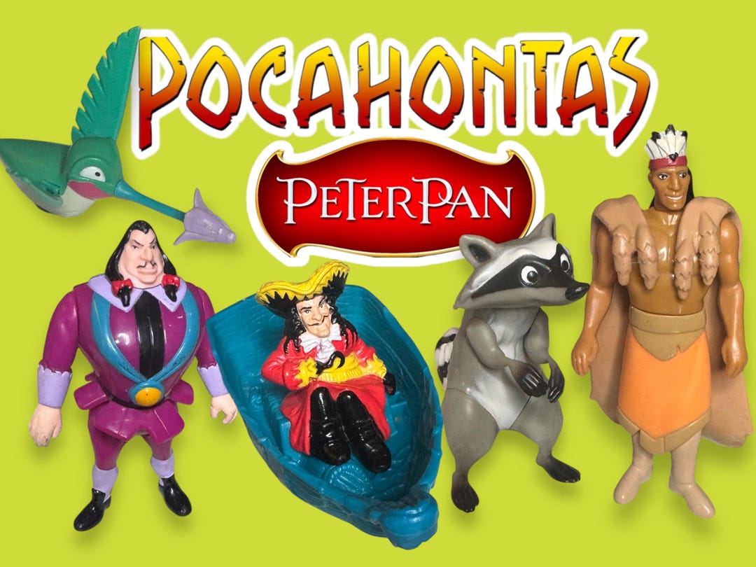 Vintage Pocahontas and Peter Pan Mcdonald's Happy Meals Toys Pre-loved ...