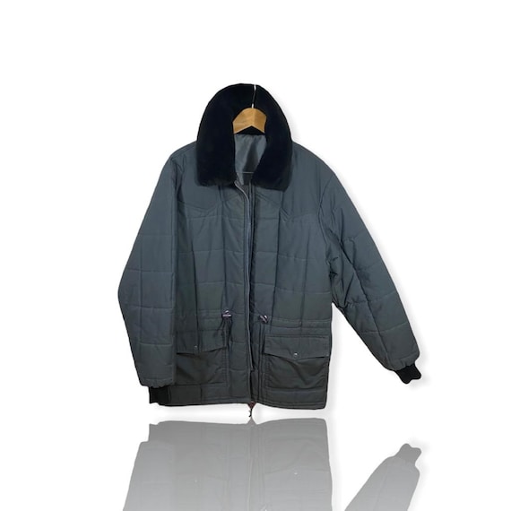 1970s Western Mens Insulated Fargo Ranch Coat - Gem