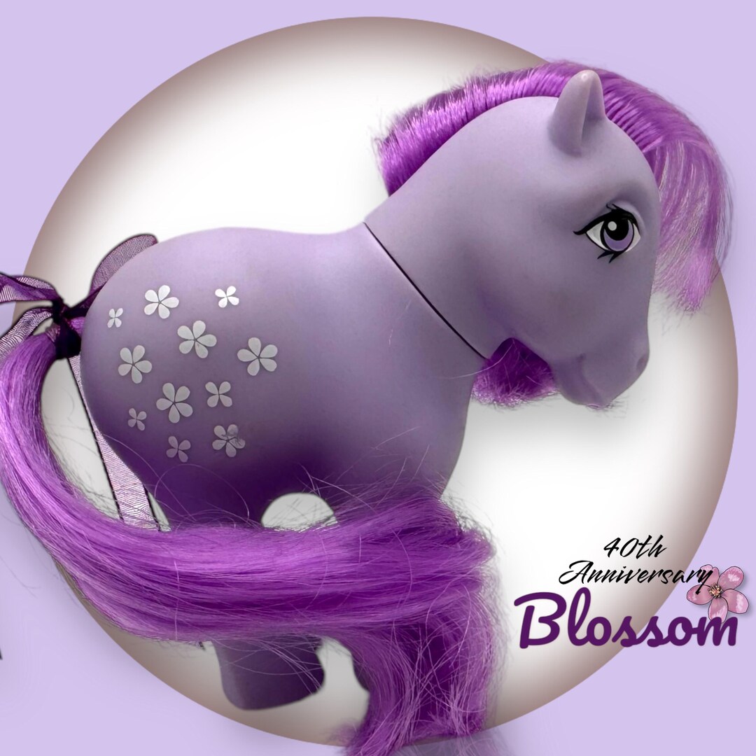 MLP Blossom 40th Anniversary Reproduction Purple Pony by the Bridge ...