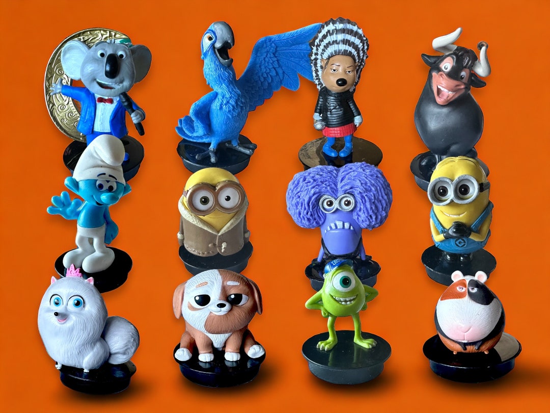 Snapco Drink Toppers Minions SLOP Ferdinand Sing Smirfs RIO Monsters ...