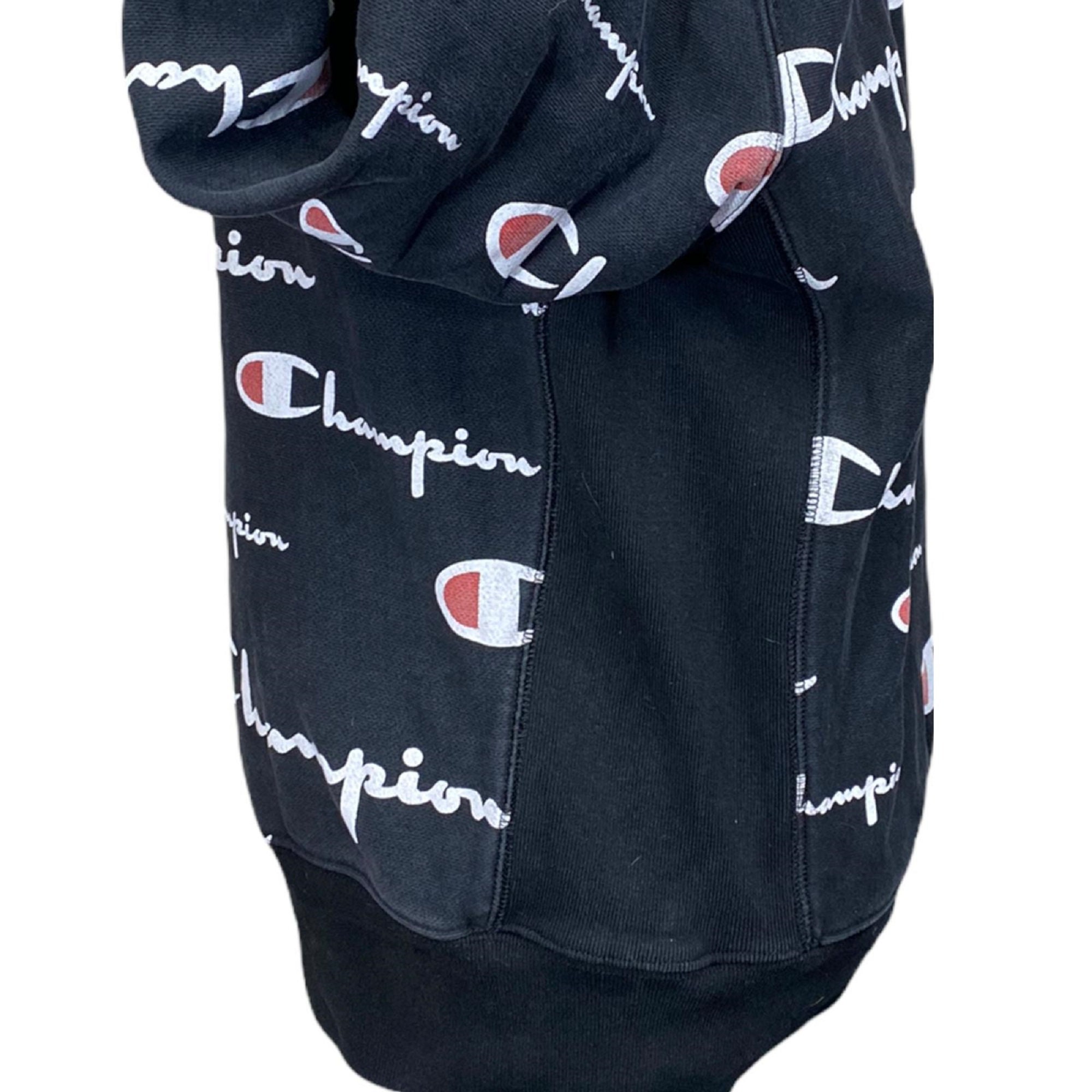 Champion Logo Print Sweater Pattern Reverse Weave All Over - Etsy