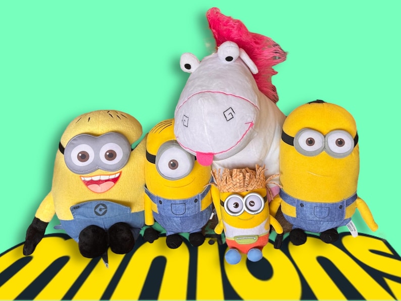 Minions & Despicable Me Plush Toys, Bob, Kevin, Carl, Tourist Dave ...