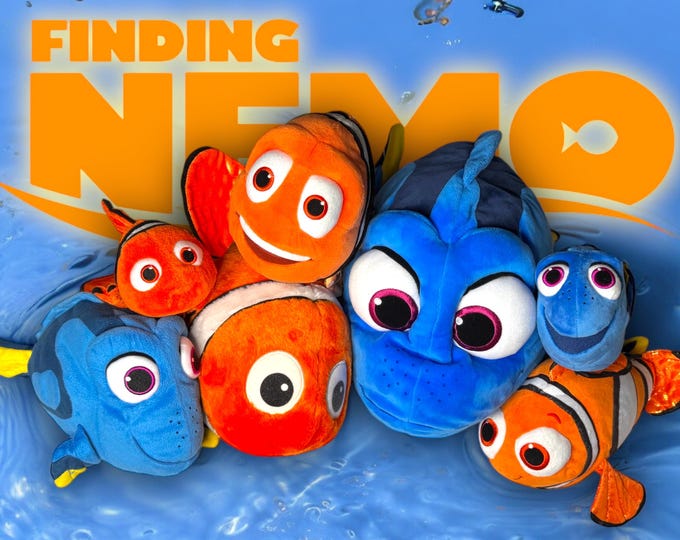 Finding Nemo Movie Character Plush Nemo Marlin & Dory Clown and Blue ...