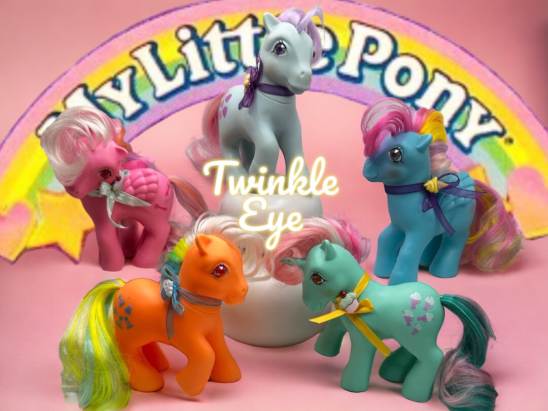 G1 Twinkle Eye My Little Pony Party Time Fuzzy Locket Sweet Stuff Sweet ...