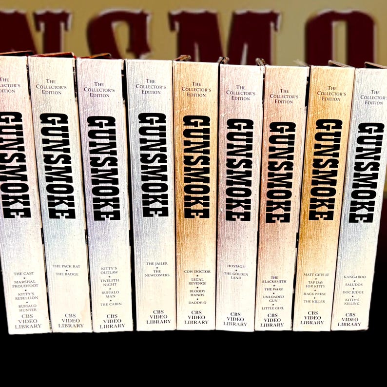 Gunsmoke VHS Tapes, Collector's Edition, 30 Episodes, Vintage Western ...