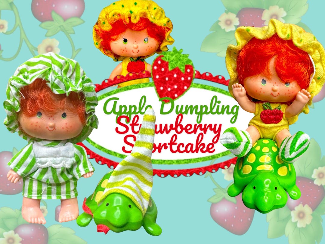Vintage Apple Dumplin’ & Tea Time Turtle 1983 Strawberry Shortcake ...