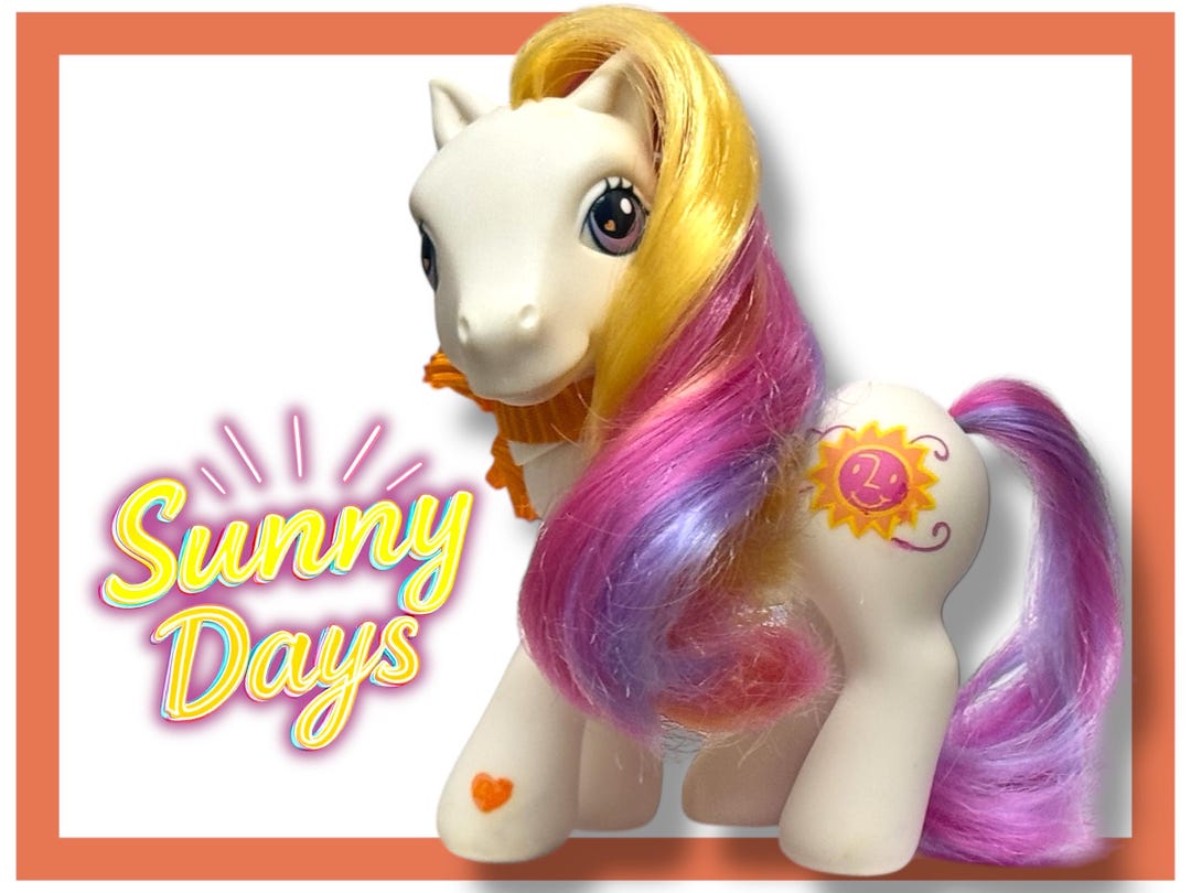 G3 "sunny Days," White My Little Pony With Rainbow Hair, and Sunflower ...