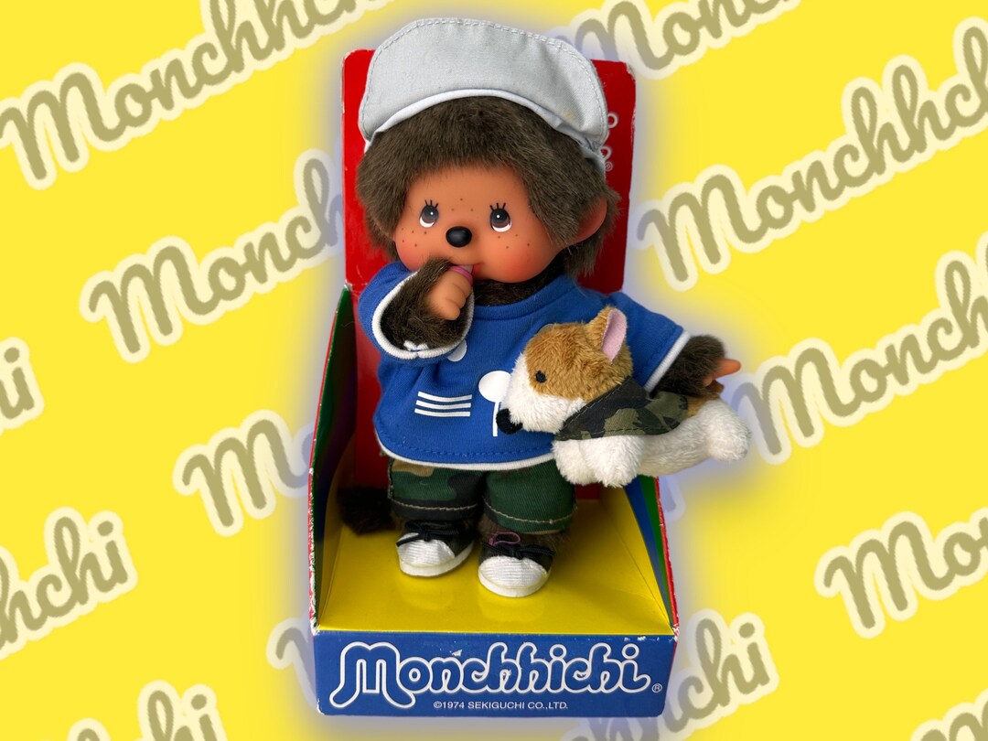 Monchhichi Monkey & Corgi Pup. Sekiguchi Co 1970's 8 Vint. Thumb ...