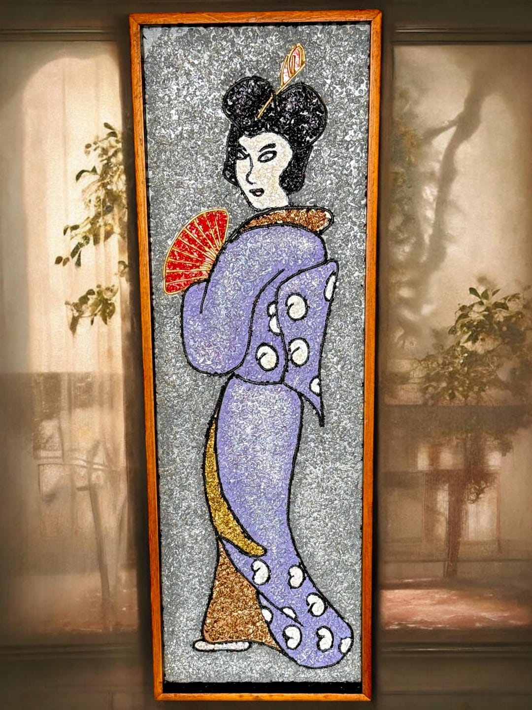 MCM Geisha Gravel Mosaic Wall Art 8"x 24" Mix Medium Mid-century Modern ...