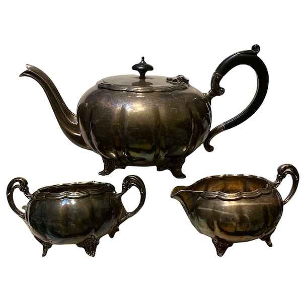 Silver Plate Tea Set - Etsy