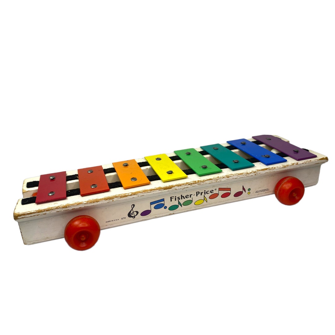 1978 - Fisher Price Xylophone Musical Pull-a-tune Toy #870 - Etsy