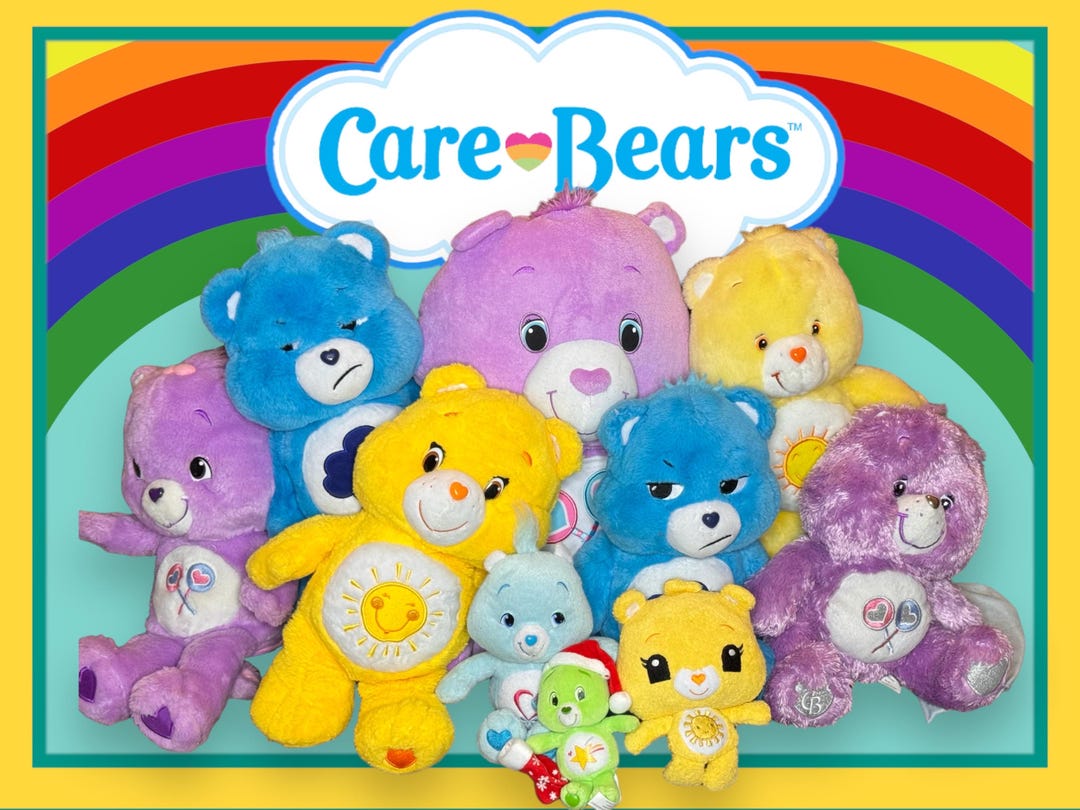 Care Bear Plush Toys Grumpy Funshine Share Oopsy Play'a'lot & Proud ...