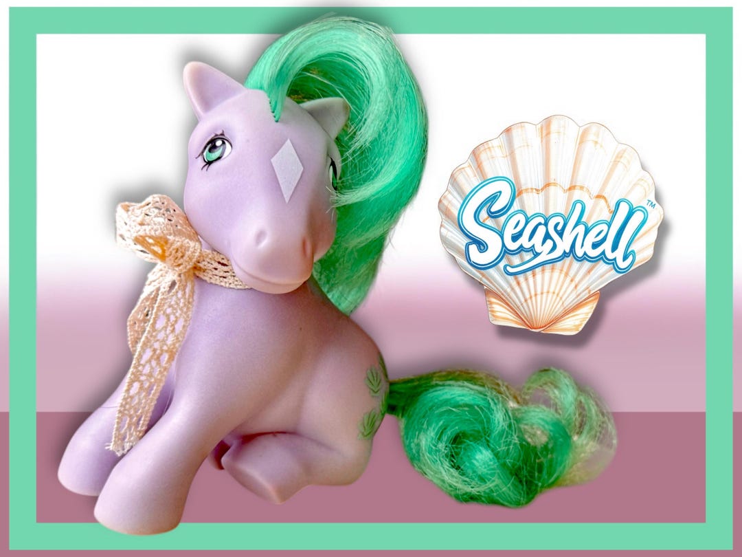 MLP Seashell Generation 1 My Little Pony, in Sitting Pose Hasbro 1983 ...