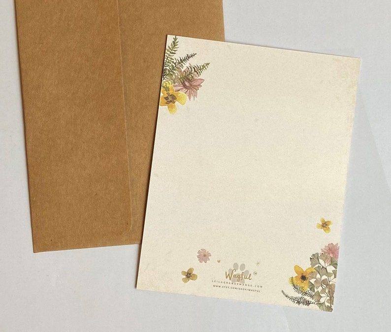 Vintage Fox Pet Note Card, Set of 4 Flat Cards, Woodland Animal ...