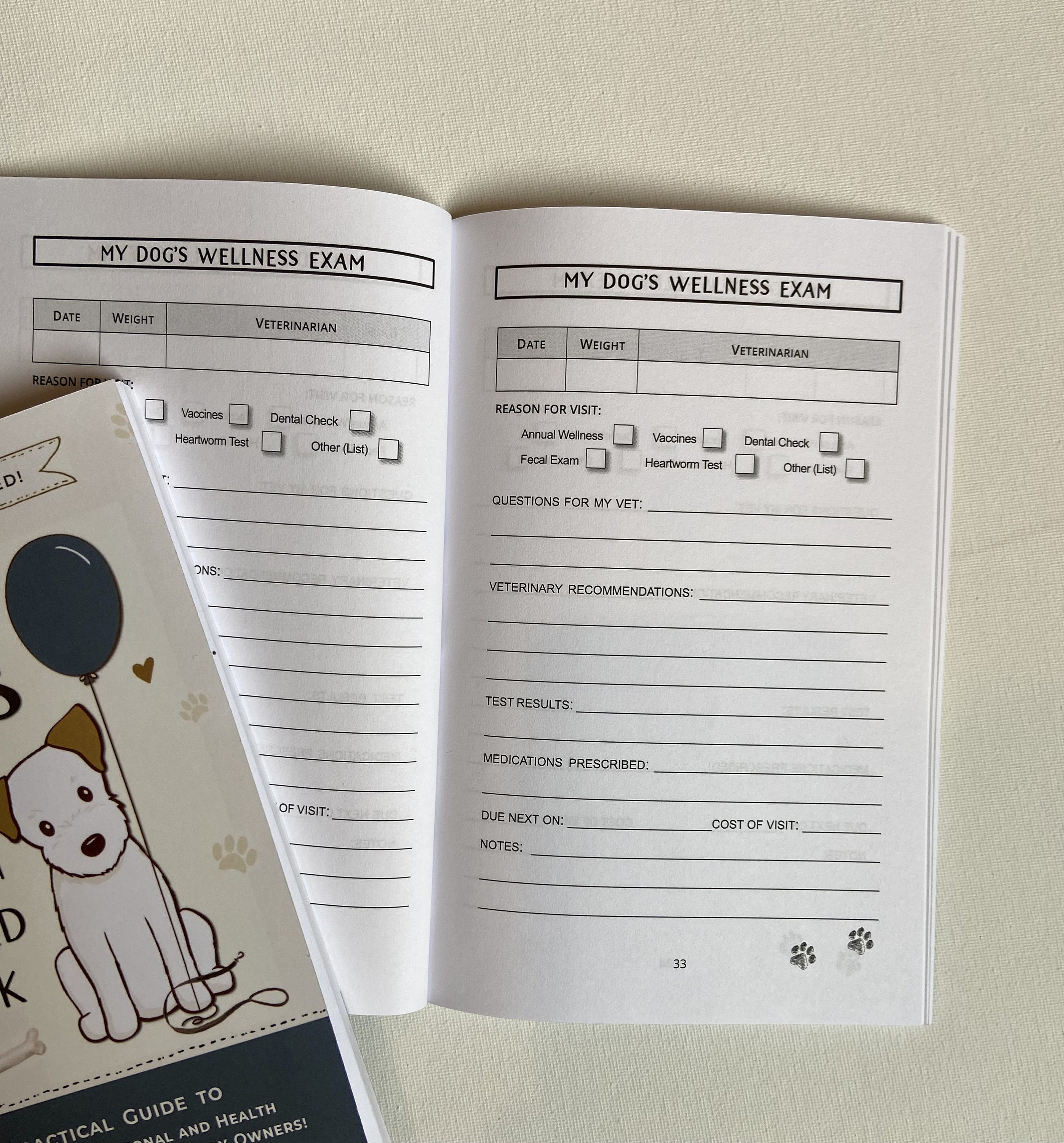 Ultimate Dog Heath Record Book With Easy Puppy Tips, Dog Record Book ...