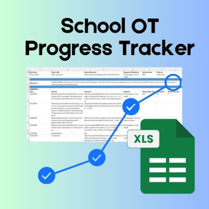School-based OT Progress Tracker - Etsy