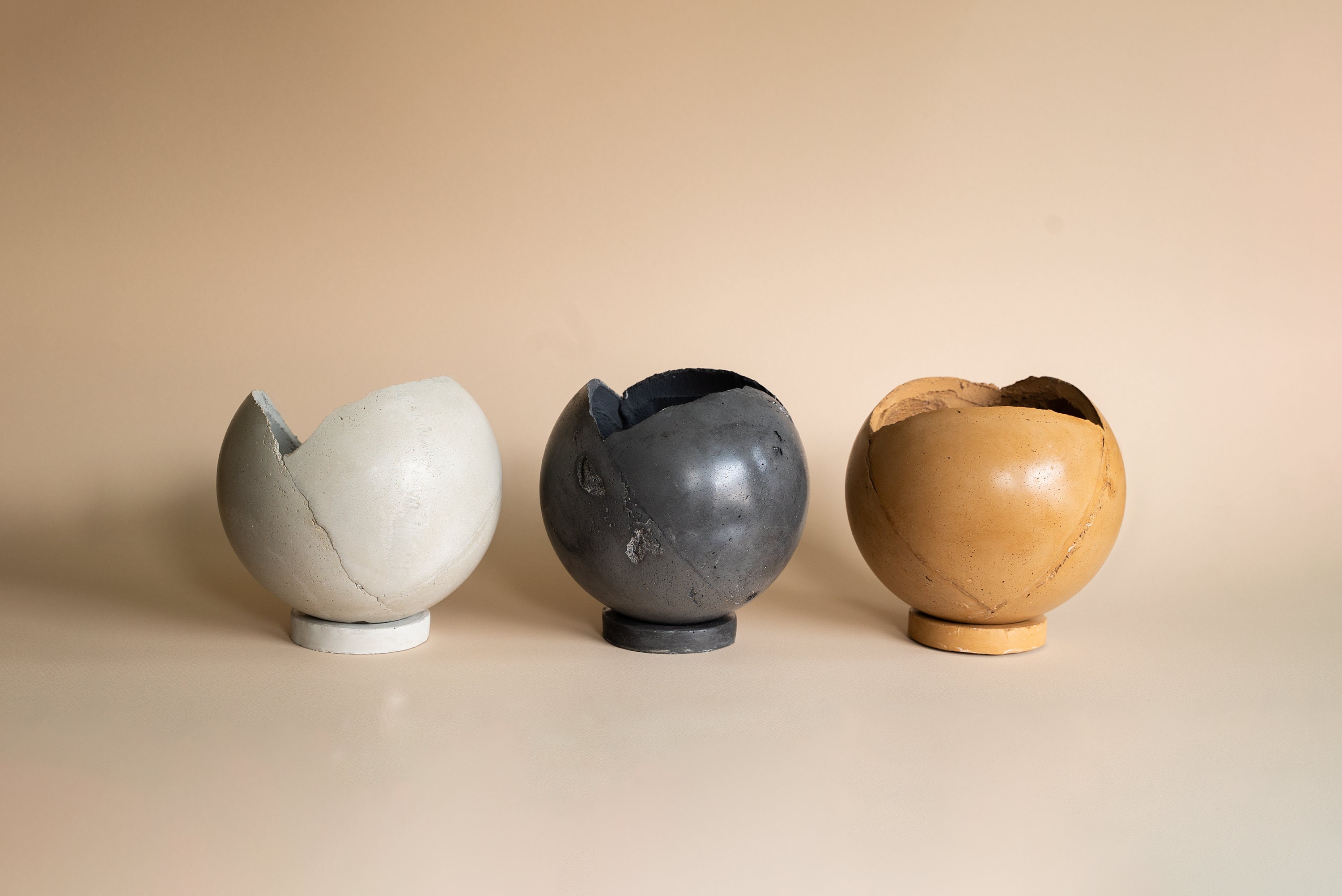 Modern Concrete Sphere Planter and Stand Indoor Planter with | Etsy