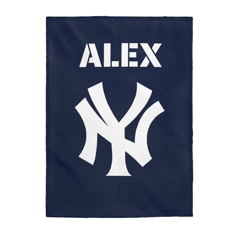 personalized-name-new-york-yankees-baseball-navy-velveteen-plush