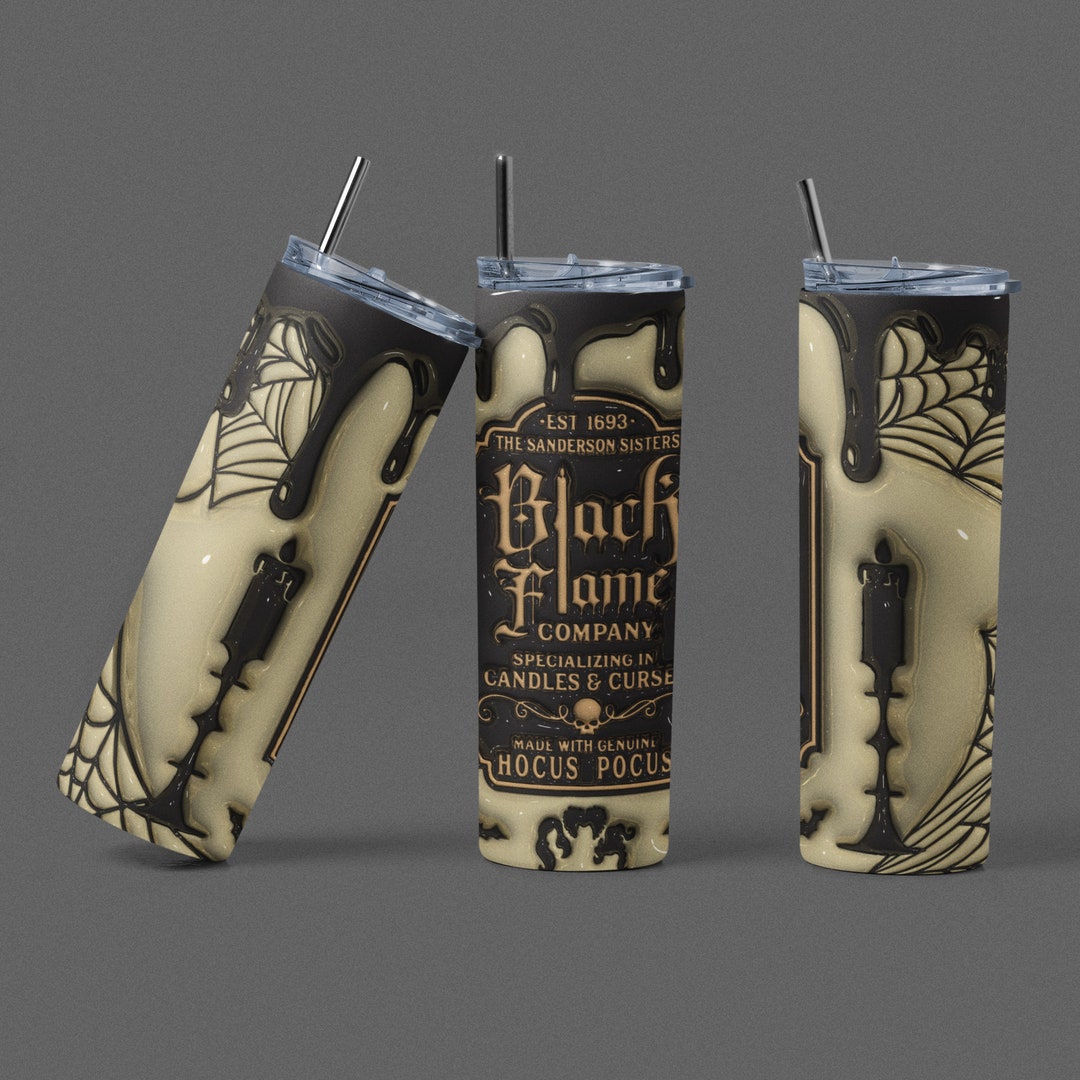 Black Flame Company Tumbler | Halloween Tumbler - Etsy