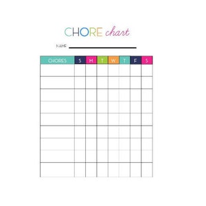 Responsibility Chore Chart for Kids Daily Weekly Routine Reward System ...