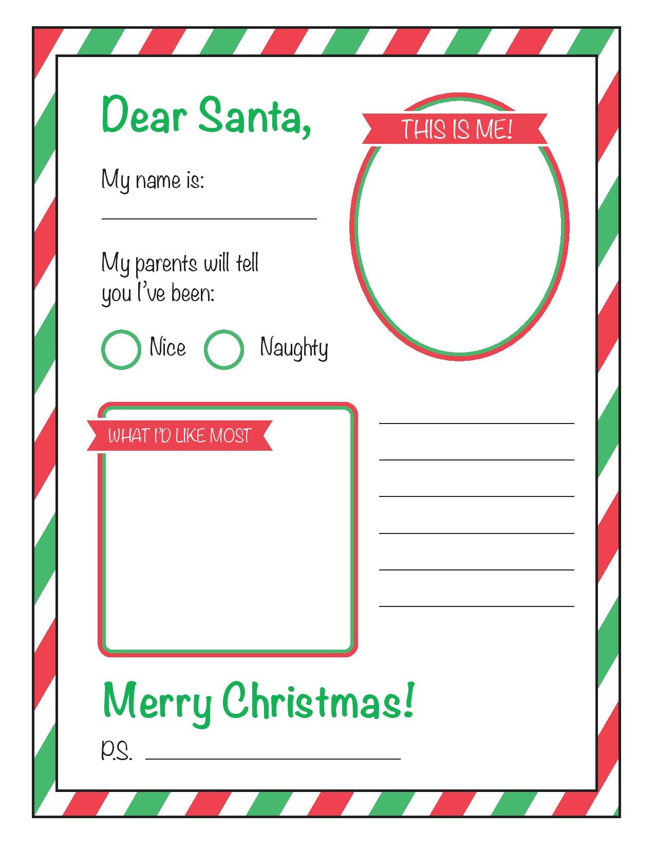 Letter to Santa Kit Printable - Instant Download - Letter and Envelope ...
