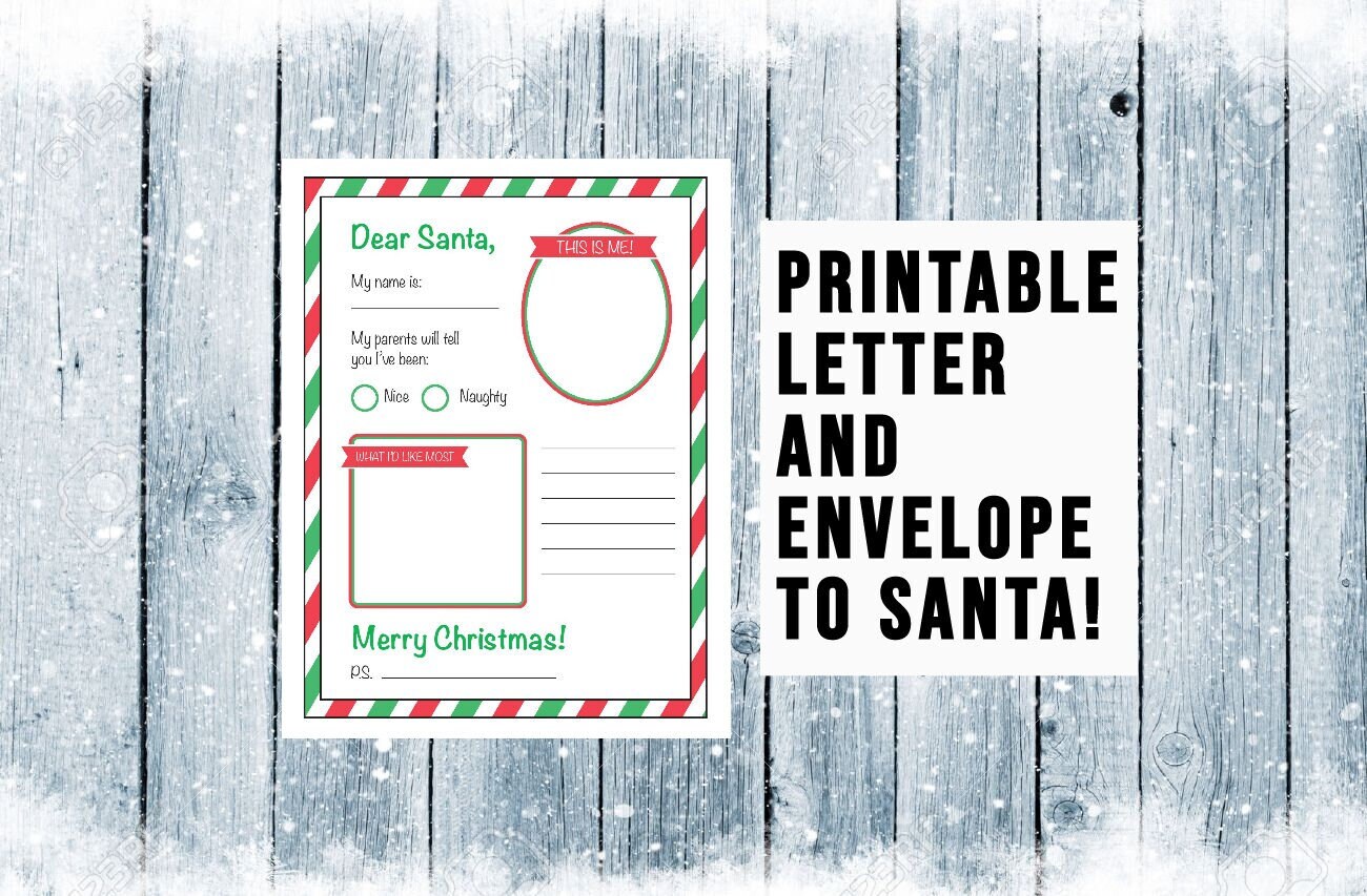 Letter to Santa Kit Printable - Instant Download - Letter and Envelope ...