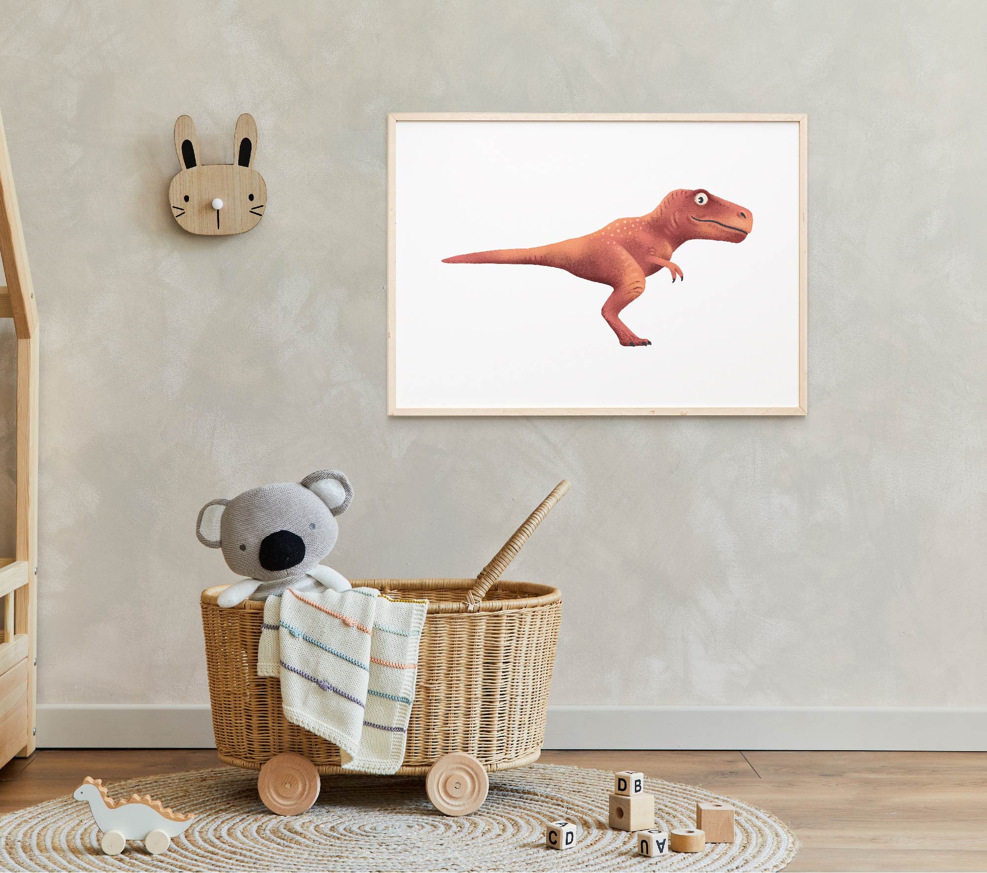 Tyrannosaurus Rex Wall Art Print | Dinosaur Portrait Poster | Instant ...