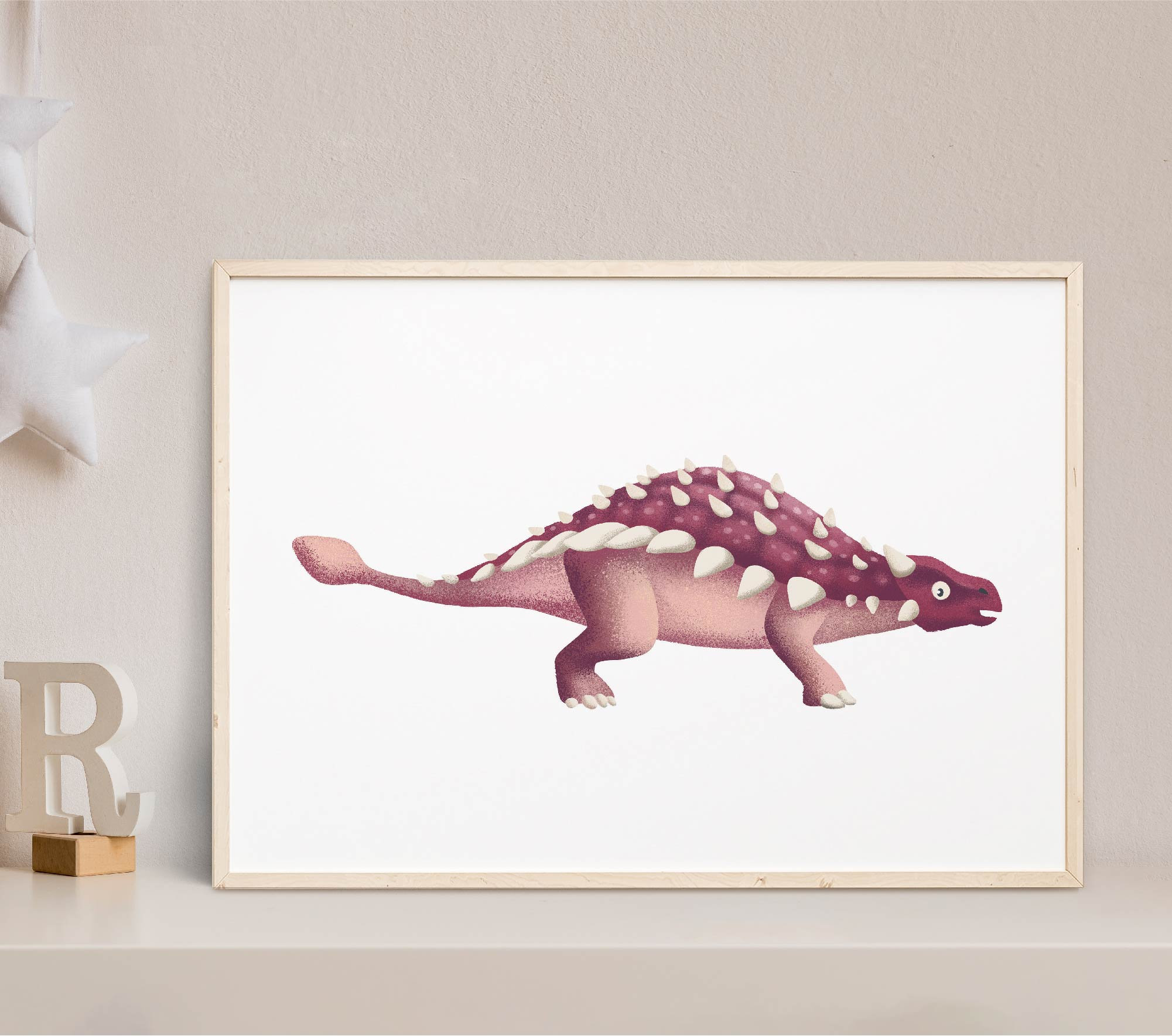 Ankylosaurus Dinosaur Wall Art Print | Poster for Your Kid's Room ...