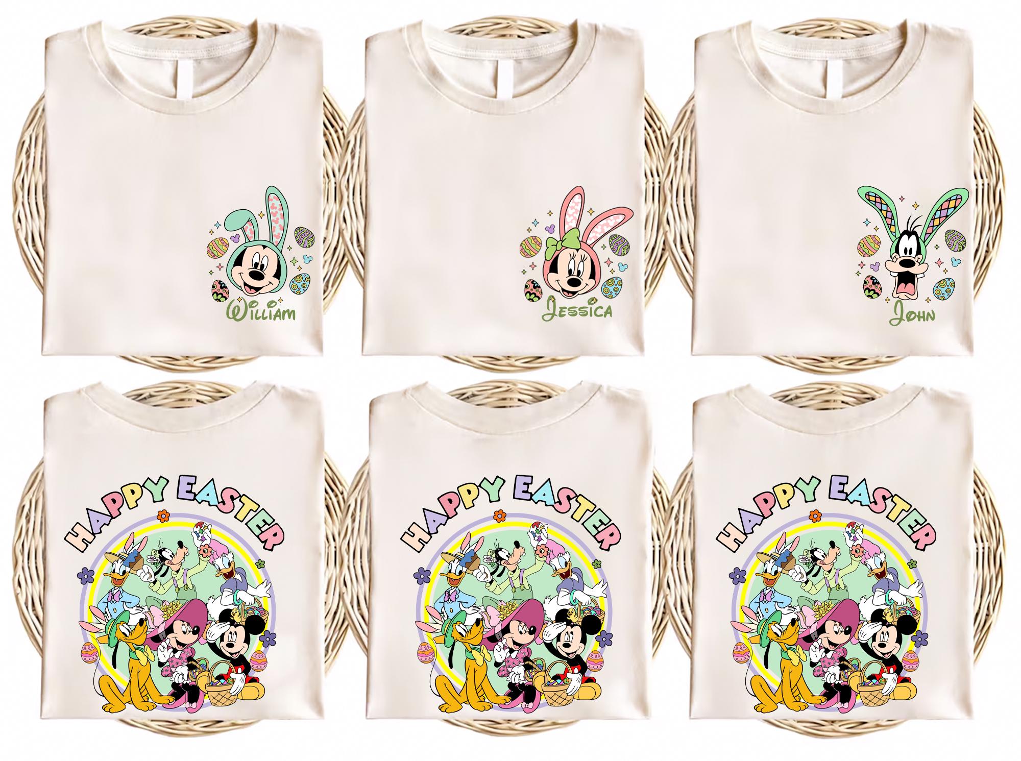 Custom Disney Easter Shirt 2026 Mickey & Friends Bunny Ears Tee Disney ...