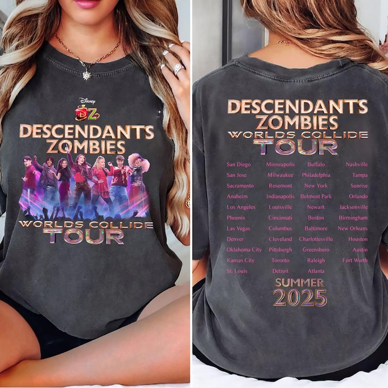 Descendants and Zombies Worlds Collide Tour Shirt - Etsy