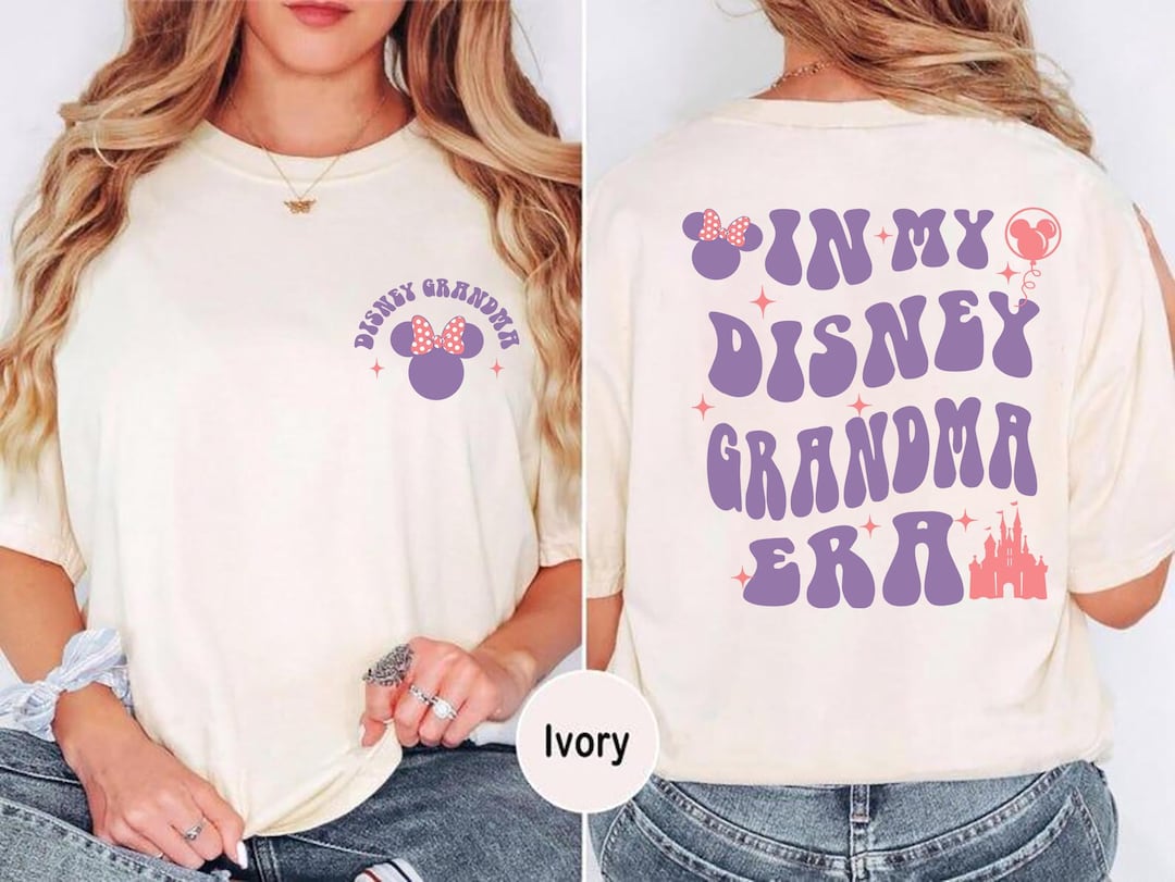 In My Disney Grandma Era Shirt, Custom Disney Grandma Tee, Disney ...